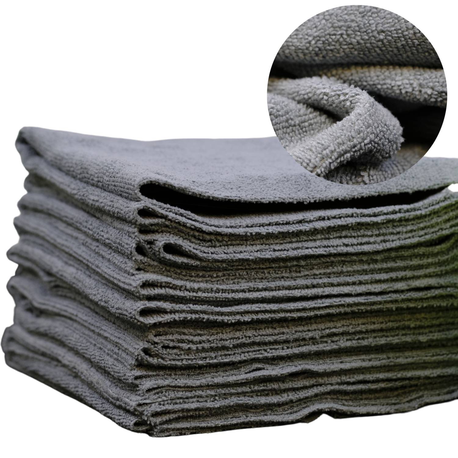 Paragon Grey Microfibre Seamless Terry Towels - Aspire Cleaning Supplies
